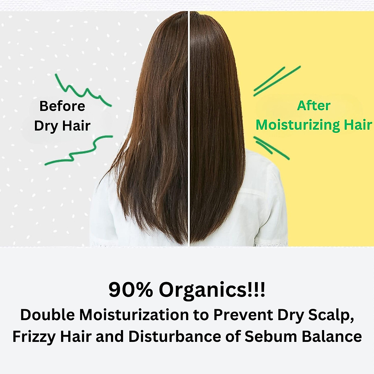 Moist Diane Natural & Organic Moisturizing Hair & Scalp Shampoo with Pump for Women & Men for Dry & Damaged Hair, Japanese Hydrating Botanical Refresh & Moist Haircare Products, 16.2 Fl Oz/480ml