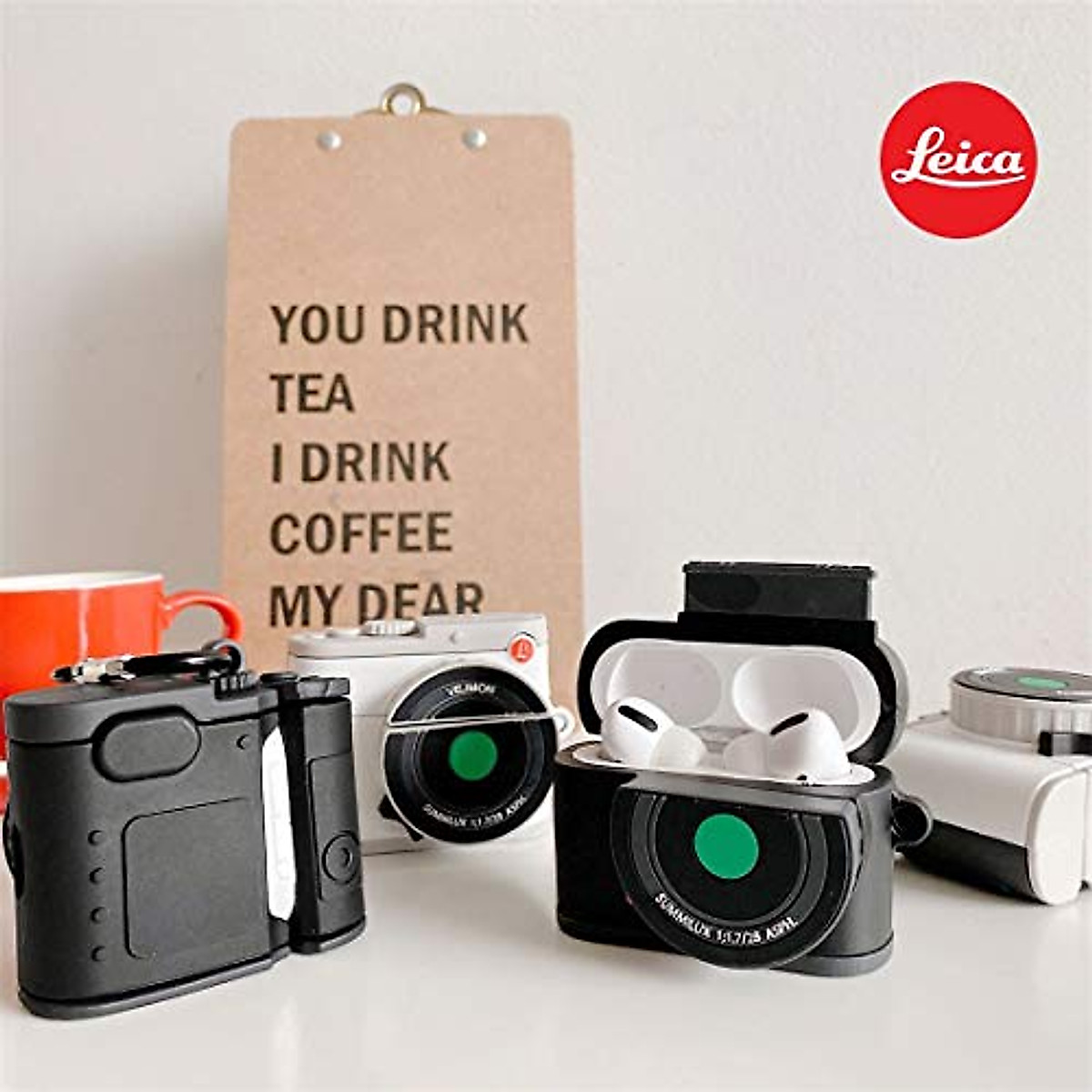 Mulafnxal for Airpod Pro 2019/Pro 2 Gen 2022 Case, Cute 3D Funny Cartoon Soft Silicone Air pods Pro Cover, Fun Cool Design Skin Shell,Stylish Fashion Keychain Cases for Airpods Pro (Black Camera)