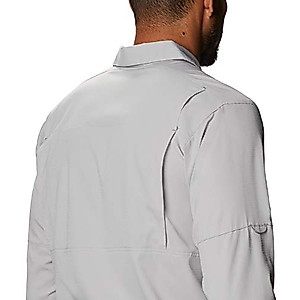 Columbia Men's Silver Ridge Lite Long Sleeve Shirt, UV Sun Protection, Moisture Wicking Fabric, Columbia Grey, 4X Tall