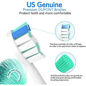 Replacement Toothbrush Heads for Philips Sonicare Replacement Heads,Electric Replacement Brush Head Compatible with Phillips Sonicare G2,C3,C1,C2,4100,A3,W,for Philips Sonic Care Brush(Snap-On),10 Pcs