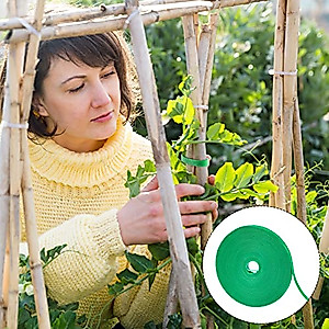 Hahood Plant Ties Reusable Garden Tape Adjustable Plant Support for Effective Growing Nylon Plant Tie Strap for Flowers, Tomato, Vines, Tree (75 Feet x 0.47 Inches, Green)