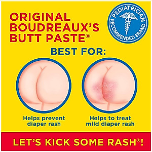 Boudreaux's Boudreaux's Butt Paste, Diaper Rash Ointment, Tube 4 oz (Quantity of 3)