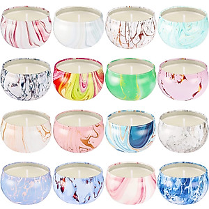Bauhinia 16 Pack Scented Candles Soy Wax Tin Candles, Natural Fragrance Candles for Stress Relief and Aromatherapy Candles