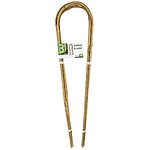 3 Feet Natural U-Hoops Bamboo, Mininfa Garden Trellis, Bamboo Trellis U-Shape for Plant Support - 3 Pack