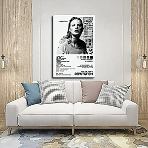 BAWEE Poster Reputation Swift Canvas Poster Wall Art Decor Print Picture Paintings for Living Room Bedroom Decoration Unframe: 12x18inch(30x45cm)