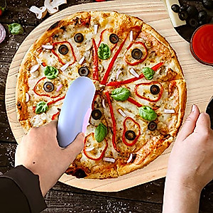 KORCCI Pizza Stone 15 x 12In, Free Wooden Pizza Peel Paddle, Rectangular Pizza Stone for Oven Baking & BBQ Grilling. Cordierite Thermal Shock Resistant Cooking Stone, Durable and Safe