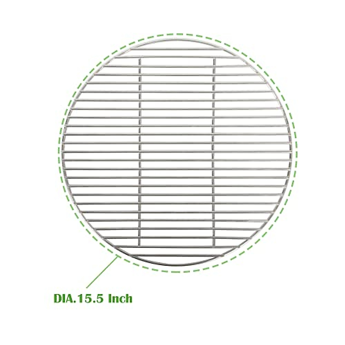 OLIGAI Cooking Grill Grates for Medium Big Green Egg,Stainless Steel Round Wire Grill Grate,Cooking Grate Replacement for Most Barbecue Ceramic Grill and Smoker 15.5“ for M BGE