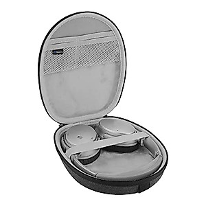 Geekria Shield Case Compatible with Bose QC45, QC35 II, QC35, QC25,QCSE, Noise Cancelling Headphones 700 Headphones, Replacement Protective Hard Shell Travel Carrying Bag with Cable Storage (Grey)