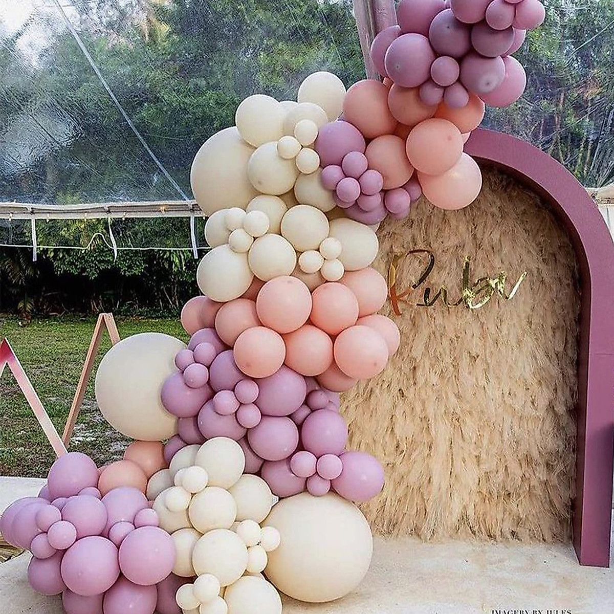 White Sand Balloons Party Balloons 18 Inch 10 Pack Cream White Latex Balloons for Baby Shower Happy Birthday Party Decorations