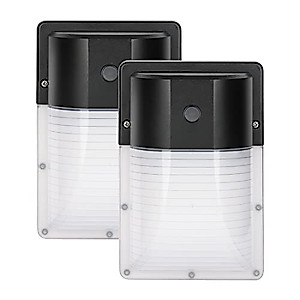 kadision LED Mini Wall Pack 13W, 5000K 1430lm (100W Incandescent Equiv.), Dusk to Dawn Outdoor Lighting Fixture, IP65 Waterproof ETL Listed, 2-Pack