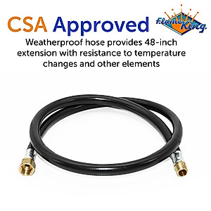 Flame King Auto Changeover LP Propane Gas Regulator Bundle With 48 Inch Hose