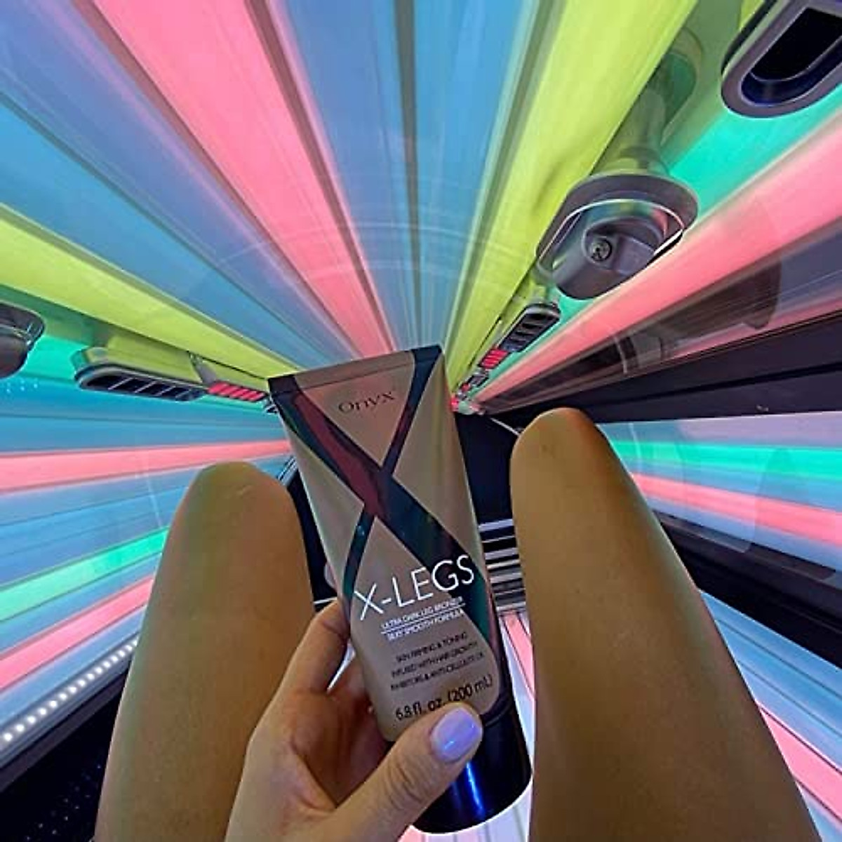 Onyx X-Legs Indoor Tanning Lotion - Moisturizing Leg Tanner, the Darkest Bronzer for Tanning Legs, Skin Firming & Conditioning, Anti-Oxidants for Vitalizing & Soothing, Tanning Bed Lotion