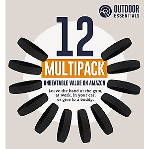 OutdoorEssentials Sweat Bands Headbands Men - Sweatbands for Women - Sports Headband - Sweat Absorbing Headband - Black, One Size - Hiking