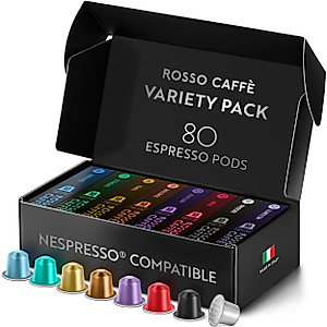 ROSSO CAFFE 'Reserve Edition' 80 Coffee Pods for Nespresso Original Machine - Variety Pack - 100% Aluminium Capsules - Our Best Ever Barista Quality Coffee, Incredible Taste & Flavours!