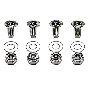 4pk 710-0451 710 0451 Stainless Steel Mounting Carriage Bolt Nuts kit fits Cub Cadet MTD 784-5580 710-0451 712-04063 Snowblower Skid Shoe (5/16-18)3/4"