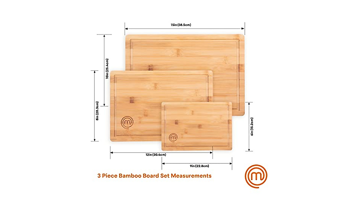 MasterChef Bamboo Cutting Boards Set - Kitchen & Serving