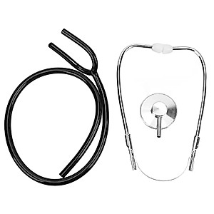 Plug in Echoscope, Non Impurities Rubber and Steel Firm Connection Suitable Elasticity Stethoscope Good Listening Effect Proper Hardness for Home Use