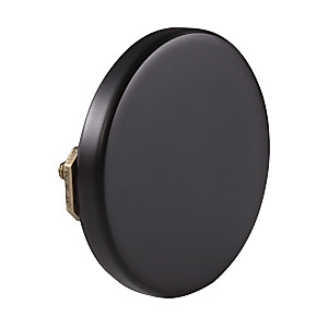 Westbrass D326H-62 22" 17 Ga. Brass Bath Waste & Overflow Assembly with Tip-Toe Drain Plug and Illusionary Faceplate, Matte Black