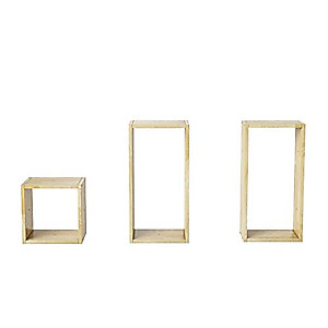 Domesis Modern 7 Block Wood Shelving Set in Natural