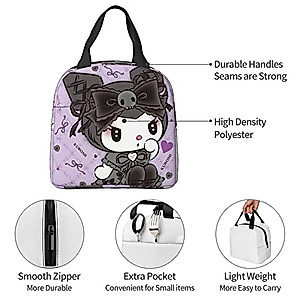 JunnLend Portable Lunch Bag Insulated Tote, Multifunctional Foil Thickened Insulated Lunch Bag Organizer 8x5 Inch