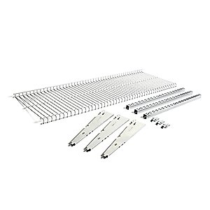 Rubbermaid Alloy Steel Fasttrack Extension Kit for Garage, Shelves, 2091173, 16-Piece, Black