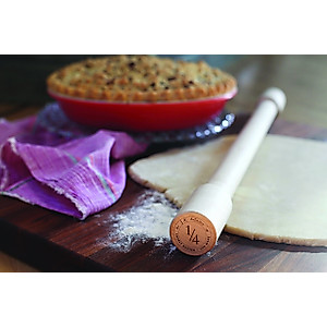 J.K. Adams Lovely Maple Wood Rolling Pin, 24-inches by 1-3/4-inches by 1/4-inches, Off-White