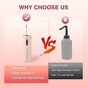 Electric Portable Bidet, Portable Travel Bidet Sprayer Toilet with USB Cable, More Convenient & Easy to Use for Camping/Travel/Home/Car (Pink)