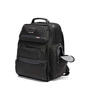 TUMI Alpha 3 Brief Pack - 15" Laptop Backpack with Padded Adjustable Straps - Stores Laptop, Tablet, Toiletries, Snacks, Ipads - Black
