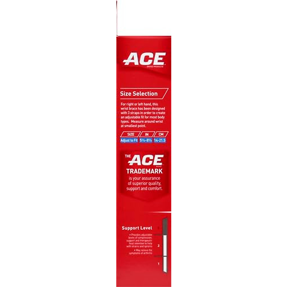 ACE Reversible Splint Wrist Brace, Provides moderate-stabilizing support to sore, weak and injured wrists, Adjustable, Gray, 1/Pack