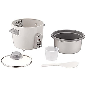 Zojirushi NHS-06 3-Cup (Uncooked) Rice Cooker, White (-WB)