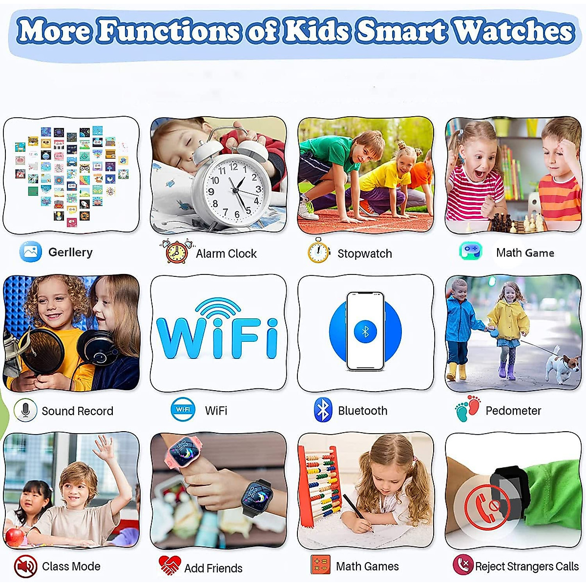 4G Kids Smart Watch for Boys Girls with GPS Video Call SOS Emergency Alarm Voice Message Waterproof Child Tracker Watch Phone Real-Time Tracking Geo-Fence Pedometer Anti-Lost 3-15 Birthday Gifts