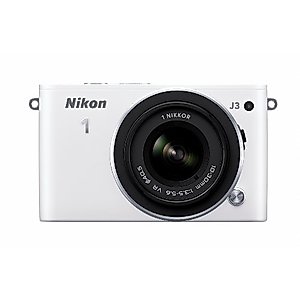 Nikon 1 J3 14.2 MP HD Digital Camera System with 10-30mm VR and 30-110mm VR 1 NIKKOR Lenses (White)