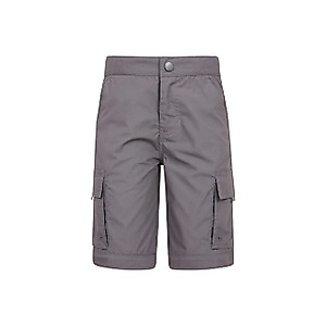 Mountain Warehouse Active Kids Zip Off Hiking Pants - Boys & Girls Dark Grey 9-10 Years