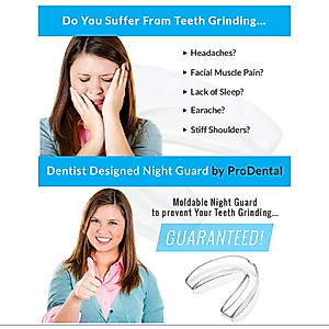 ProDental Thin and Trim Mouth Guard for Grinding Teeth – 6 Pack, USA Made, Bonus: Teeth Whitening System Included, Night Guard Stops Bruxism - Teeth Clenching, Customizable Dental Tray - No BPA