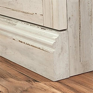 Pemberly Row Mid-Century Engineered Wood Lateral File Cabinet in White Plank