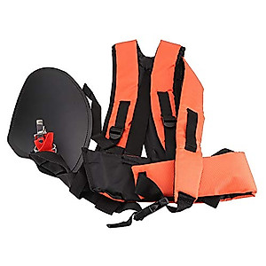 Tangxi Orange Comfort Trimmer Double Shoulder Strap,Y Shaped Nylon Harness for Brushcutters/Trimmers/Heavy Trimmers/Chainsaw,Soft and Adjustable Garden Brush Cutter Shoulder Strap