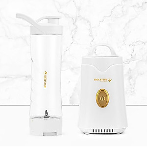 Holstein Housewares Personal Blender - Creamily Smooth Shakes and Smoothies, BPA-Free 20oz To-Go Cups, Golden Elegance Design, 250W