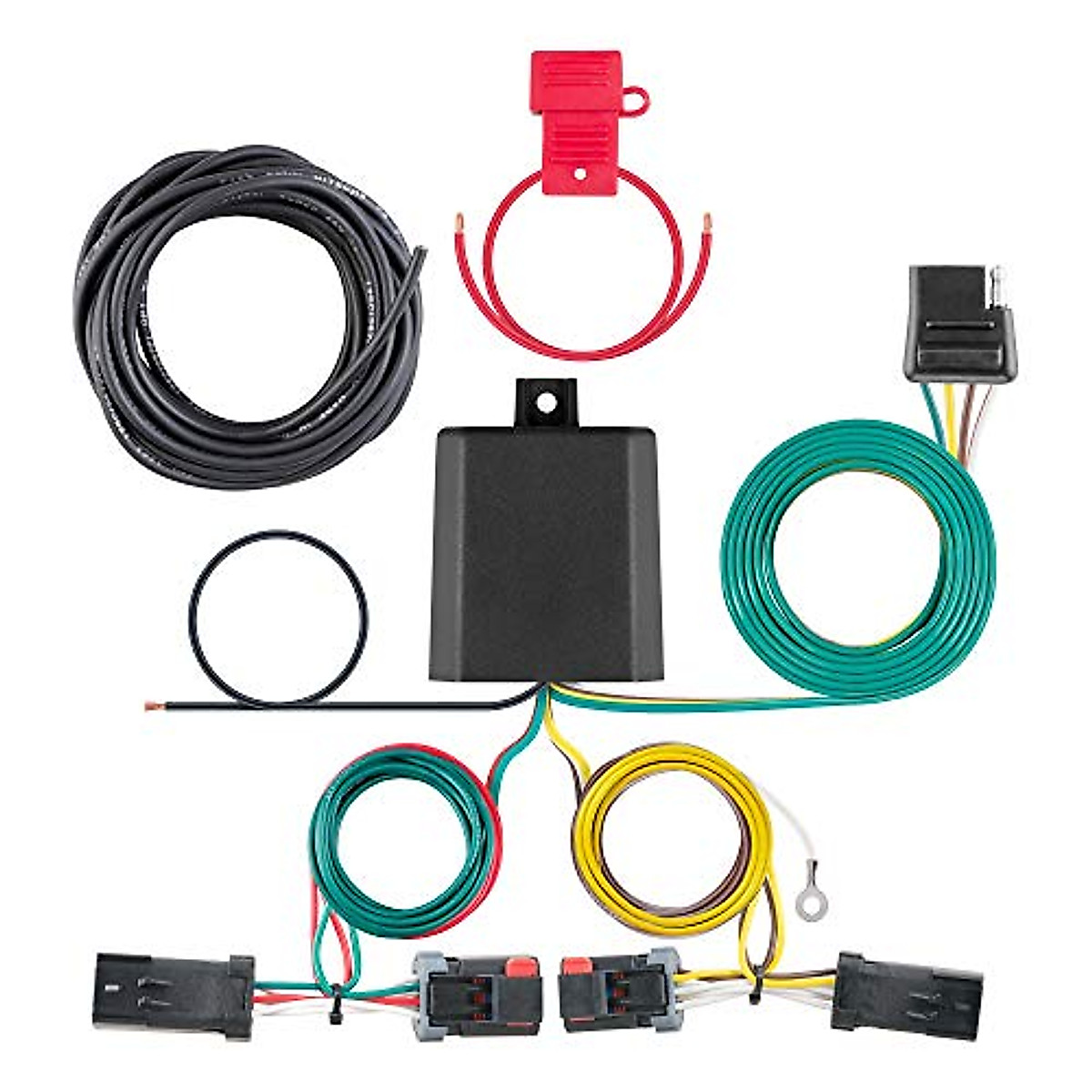 CURT 56344 Vehicle-Side Custom 4-Pin Trailer Wiring Harness, Fits Select Jeep Compass , Black