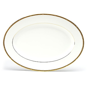 Noritake Rochelle Gold Oval Platter, 16-inches