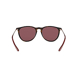 Ray-Ban RB4171 Erika Round Sunglasses, Havana/Dark Violet, 54 mm