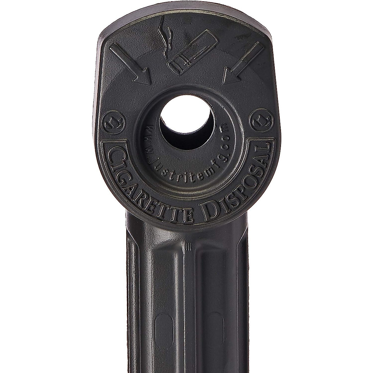 Justrite, Personal Smoker’s Cease-Fire Outdoor Ashtray, Polyethylene Standing Ashtray with Steel Bucket, 1 Gallon, Black, 26806D