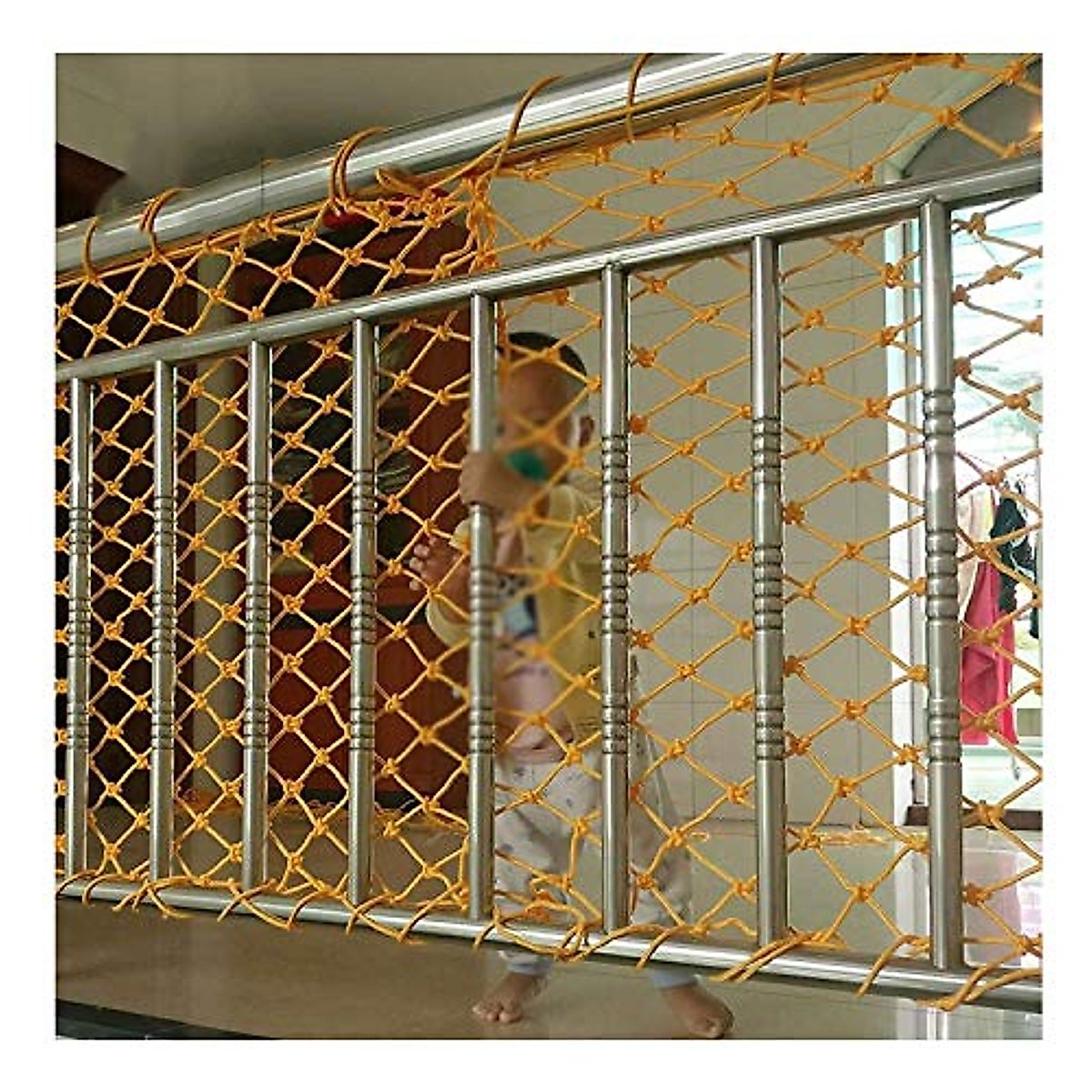banister guard net Children's Stairs Anti-fall Net, Yellow Nylon Rope Decorative Safety Net, Balcony Protective Net, Outdoor Fence Net, Garden Covered Net Swing Hammock 1x3m ( Size : 36M(1020ft) )