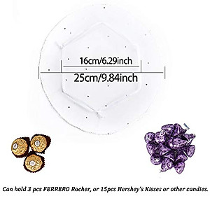 Bezall White Organza Bags, 50pcs Sheer Round Drawstring Christmas Wedding Party Favor Pouches Jewelry Candy Gift Packaging Bags, 9.8 inch Diameter