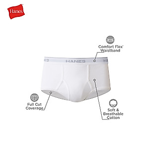 Hanes Men's Tagless ComfortFlex Waistband, Multi-Packs Available Brief, 6-pack, X-Large