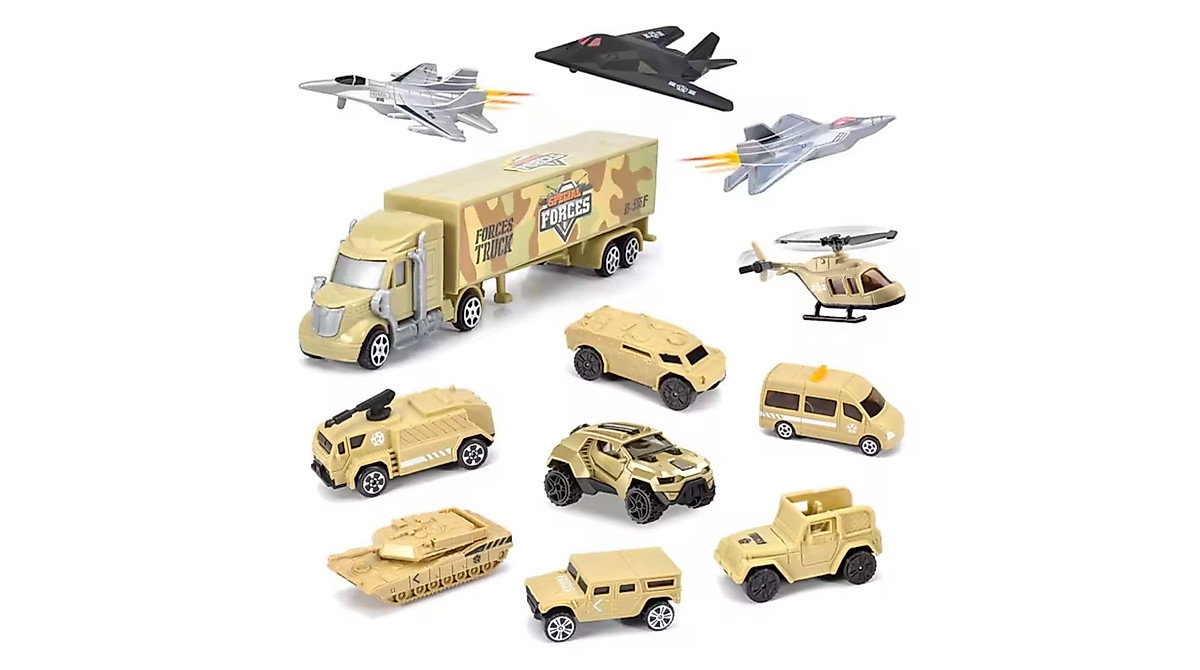 Military Vehicles Toy Set for Kids - 12 PCS Playset