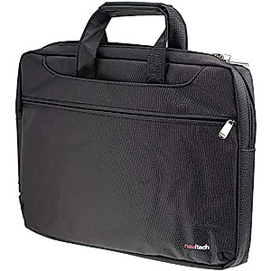 Navitech Black Sleek Water Resistant Travel Bag - Compatible with DBPOWER 11.5" Portable DVD Player