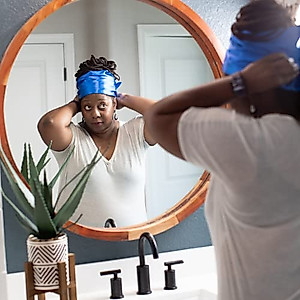 Zeta Phi Beta Sorority Paraphernalia: Satin Bonnets, Satin Pillowcase and Satin Head Scarf - 3 Piece Set; Hair Bonnets for Black Women