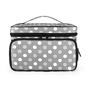 Luxja Sewing Accessories Organizer with 2 Detachable Clear Pockets, Sewing Supplies Organizer (Patent Design), Polka Dots