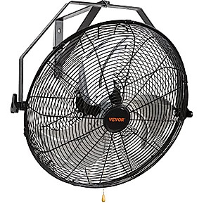 VEVOR 18 Inch Wall Mount Fan, 3-speed IP44 Waterproof Industrial Wall Fan, Max. 4150 CFM Wall Mounted Fan for Outdoor, Commercial, Residential, Greenhouse, Workshop, ETL Listed, 2-Pack