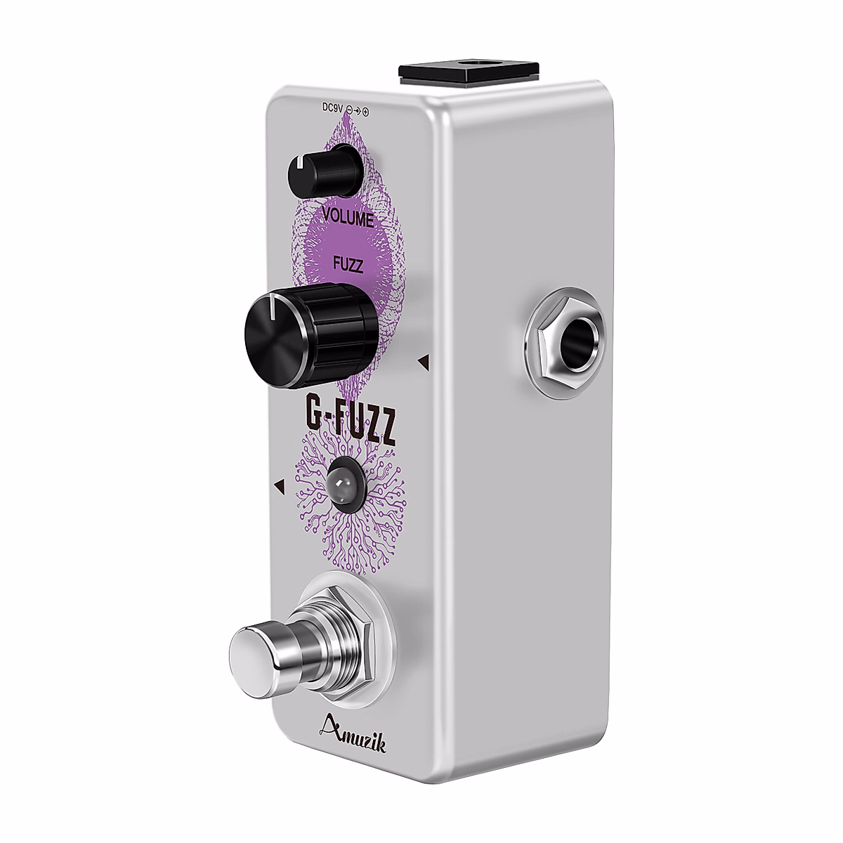 Amuzik Classic Guitar Pedals Analog Fuzz Effect Pedal Vintage G-Fuzz Effect Pedal For Electric Guitar Bass with True Bypass